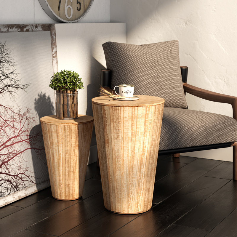Rustic end tables set of 2 store